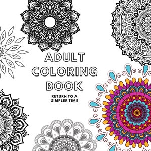 Simpler Time Adult Coloring Book - Etsy