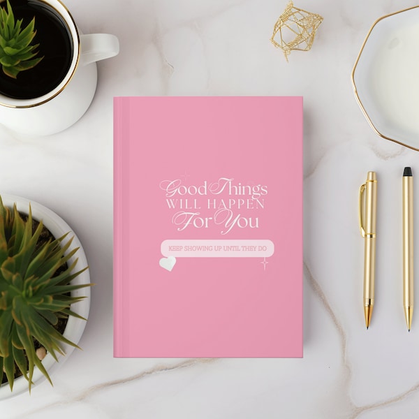 Aesthetic Pink Notebook - Etsy