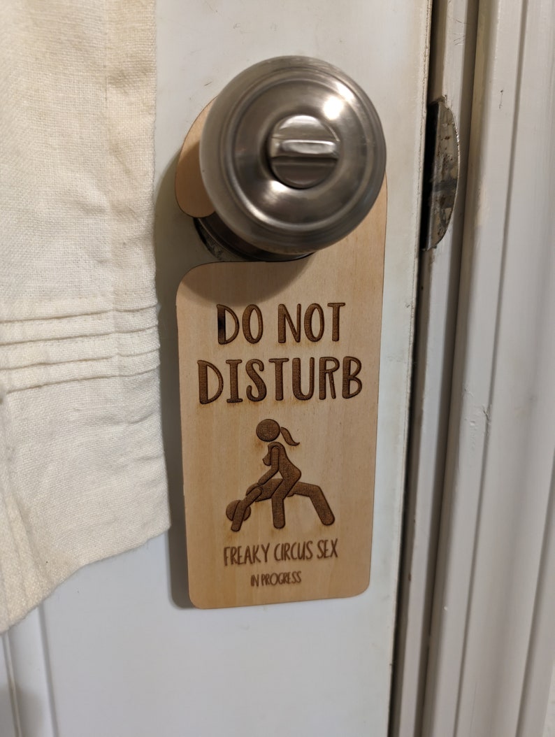 Naughty Sex Do Not Disturb Door Hanger Sign Christmas Designs Are In
