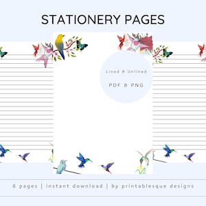 Colourful Stationery With Birds - Etsy