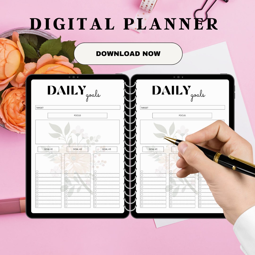Daily Goal Planner Printable, Productivity Planner, Daily to Do List ...