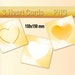 Heart Shaped Cards PNG, Digital Download Cards, Set of 3 Heart Cards ...