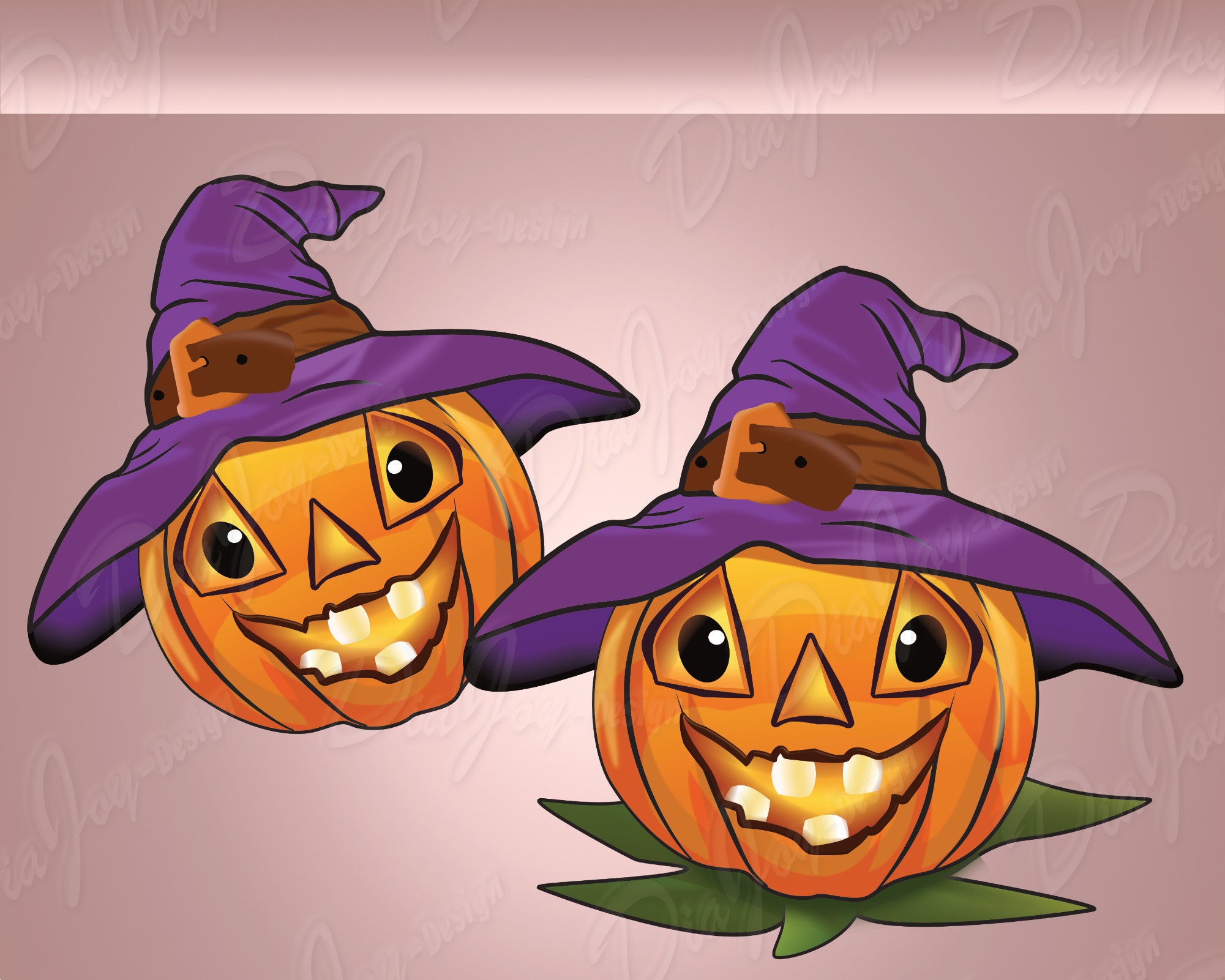 Funny Pumpkin Faces Clipart, for Halloween Crafting Decoration, or ...