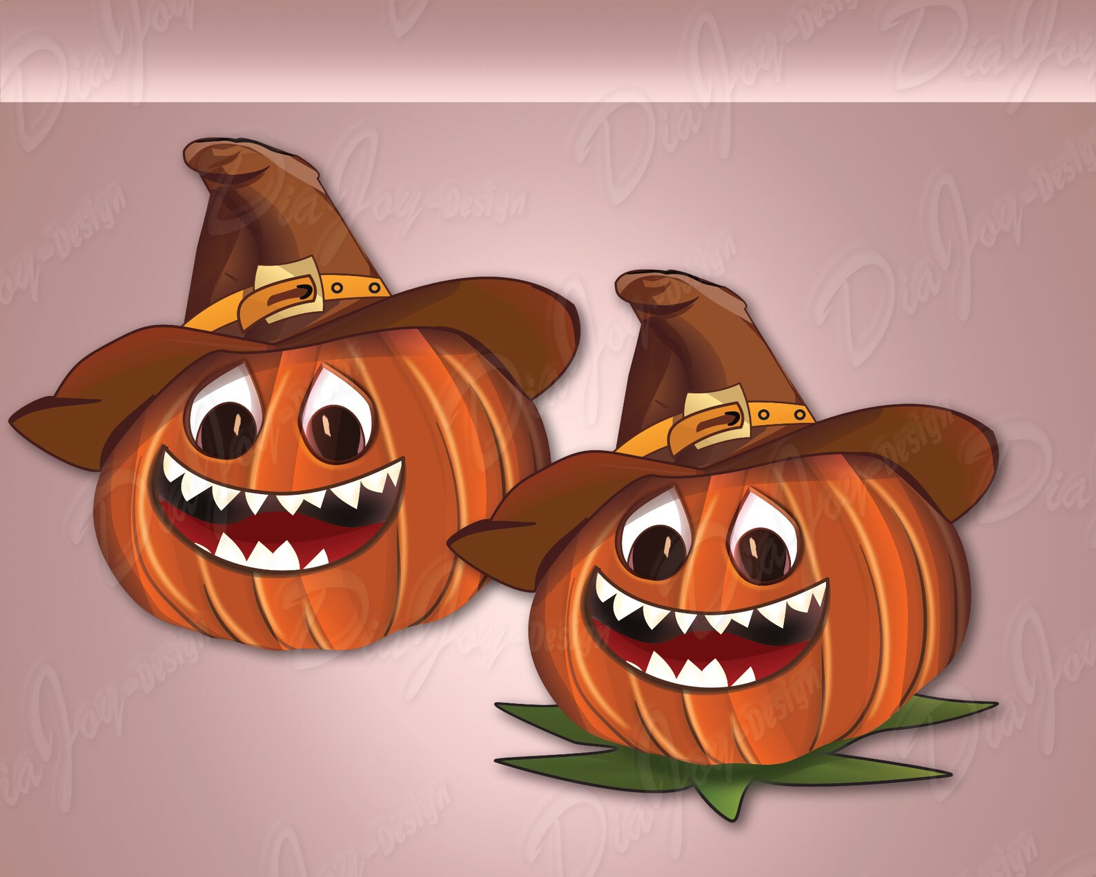 Funny Pumpkin Faces Clipart, for Halloween Crafting Decoration, or ...