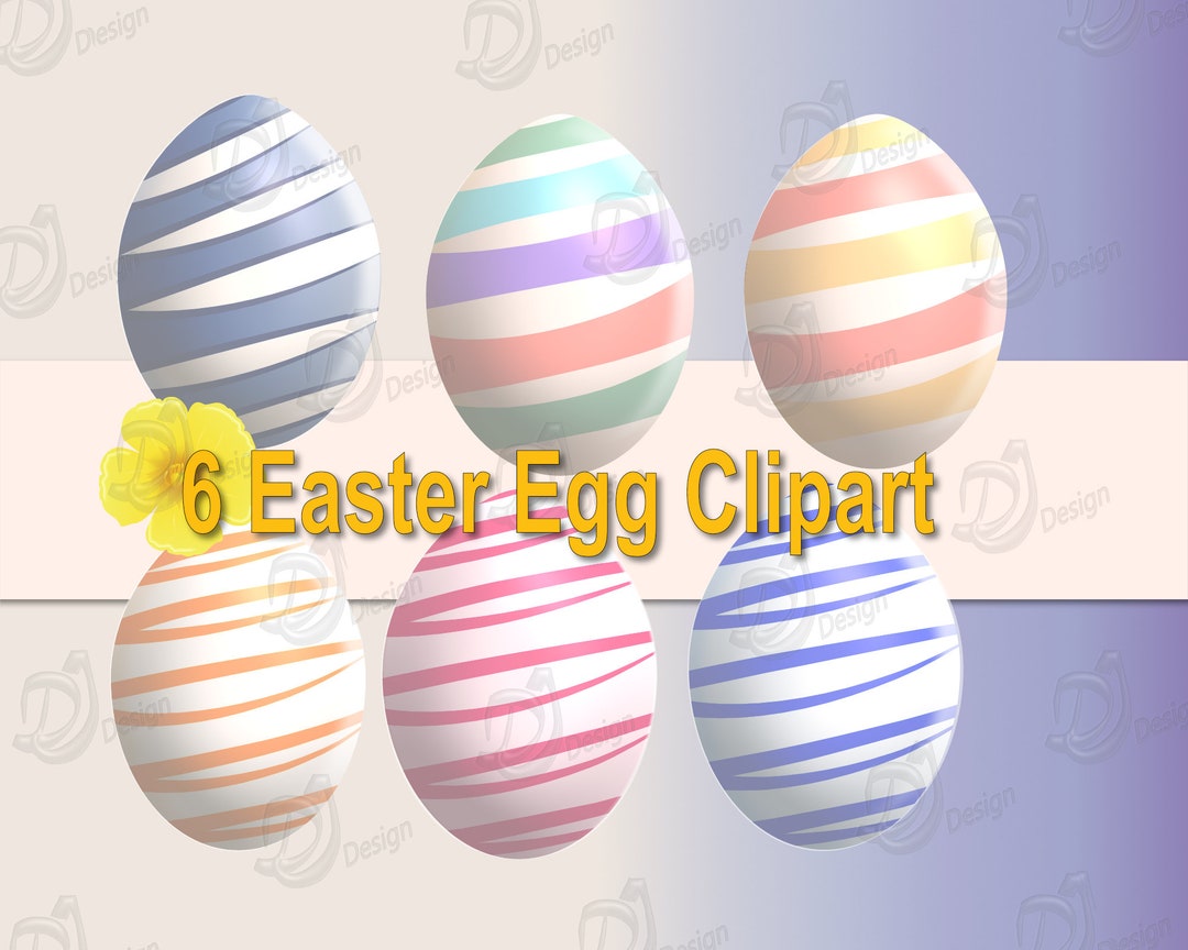 Pastel Easter Egg Clipart, Digital Download, Spring Holiday Decorations ...