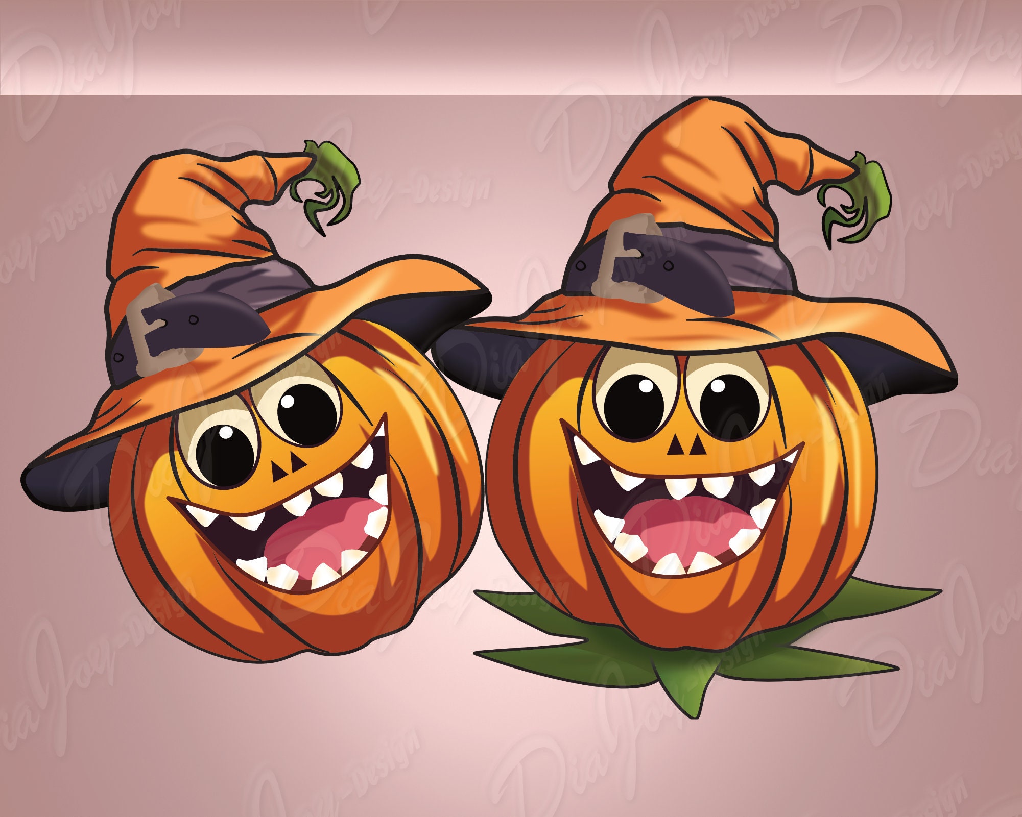 Funny Pumpkin Faces Clipart, for Halloween Crafting Decoration, or ...
