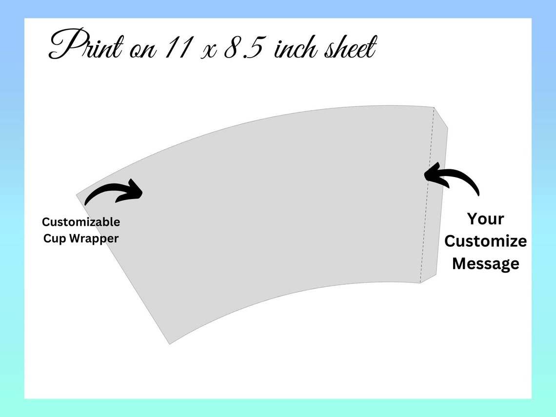 16oz Blank Paper Cup Wrapper Template, Styrofoam Coffee Cup Template ...