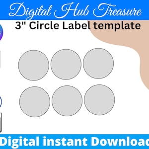 3 Inch Circle Sticker Blank Template, Png, Svg, Dxf, Eps, Pdf, Psd, Diy ...