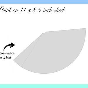 Party Hat Template, Birthday Hat Template, Cone Hat, Paper Hat ...