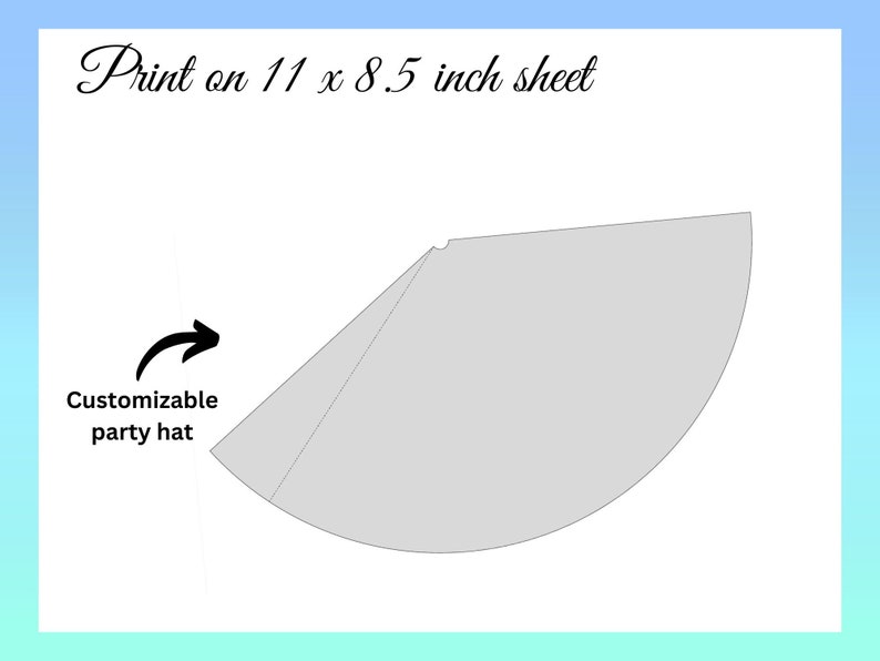 Party Hat Template: DIY Cone Hat, Canva Edit (digital Download) - Etsy