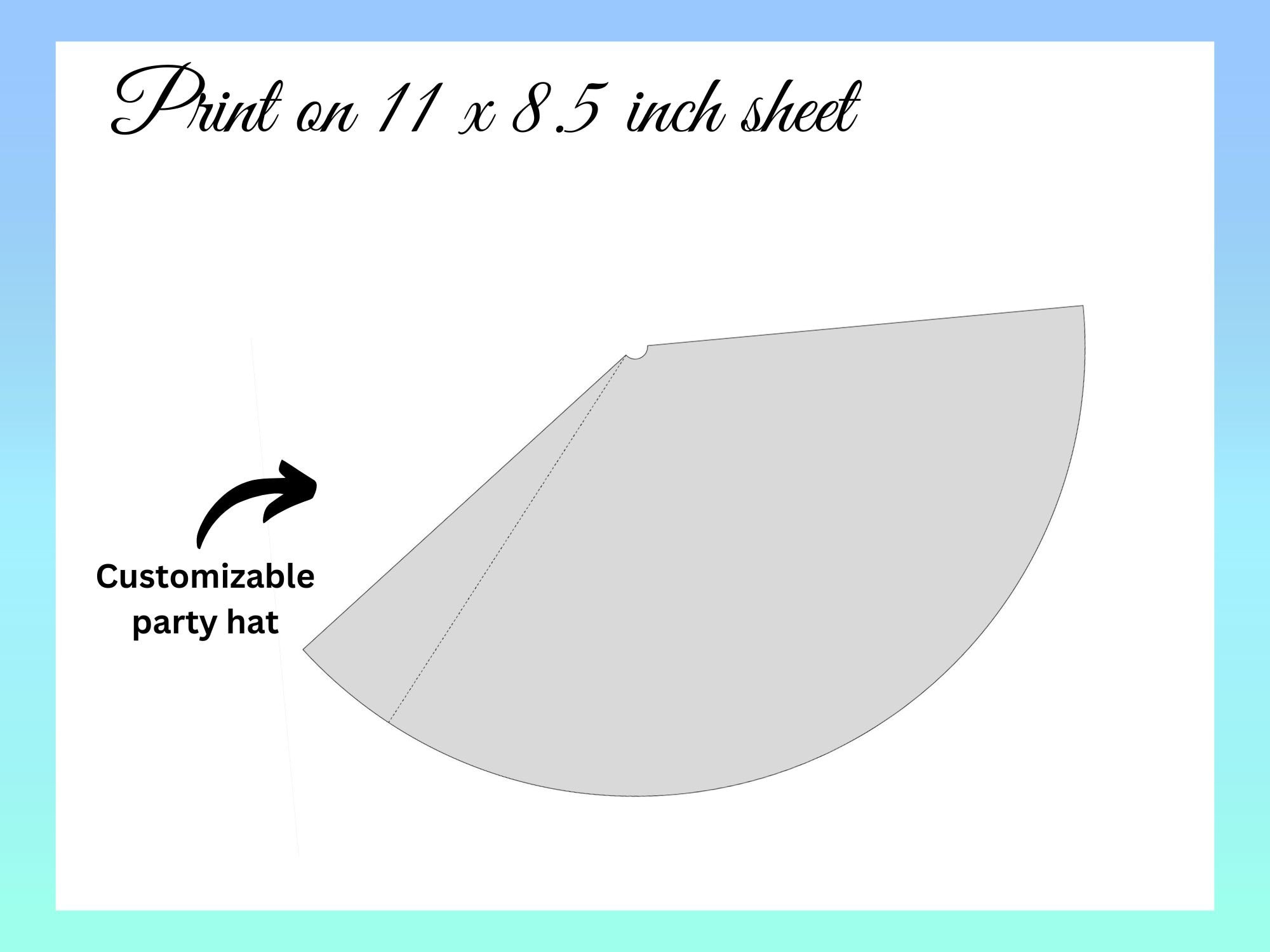 Party Hat Template, Birthday Hat Template, Cone Hat, Paper Hat ...