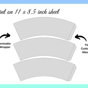 4oz Blank Paper Cup Wrapper Template, Styrofoam Coffee Cup Template ...