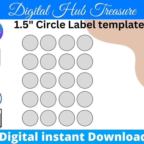 Blank 1 Inch Template Png - Etsy