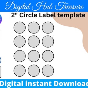 2 Inch Circle Sticker Blank Template, Png, Svg, Dxf, Eps, Pdf, Psd, Diy ...
