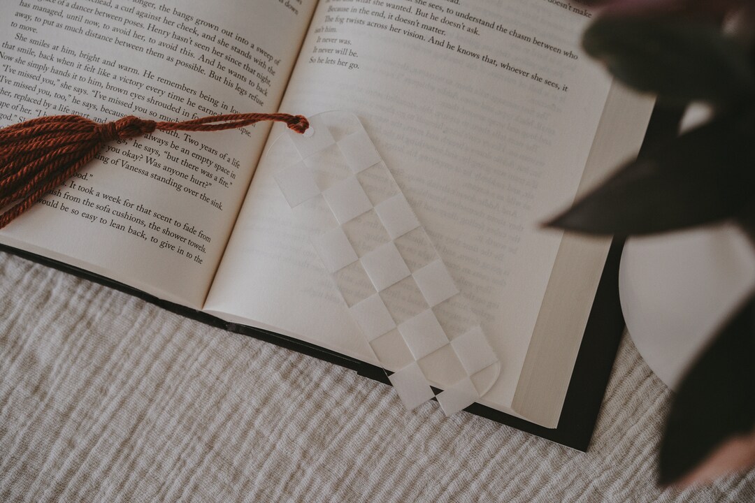 Checkered Bookmark Acrylic Bookmark Etched Clear Tassels Fun - Etsy