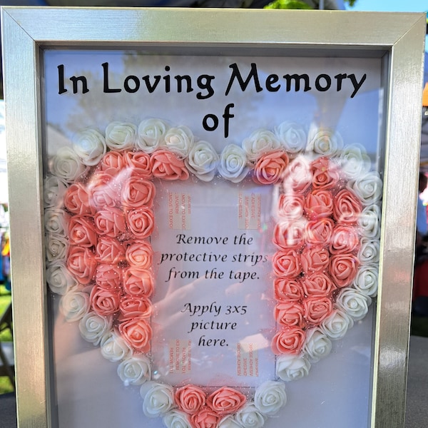 Memorial Flowers in Shadow Box - Etsy