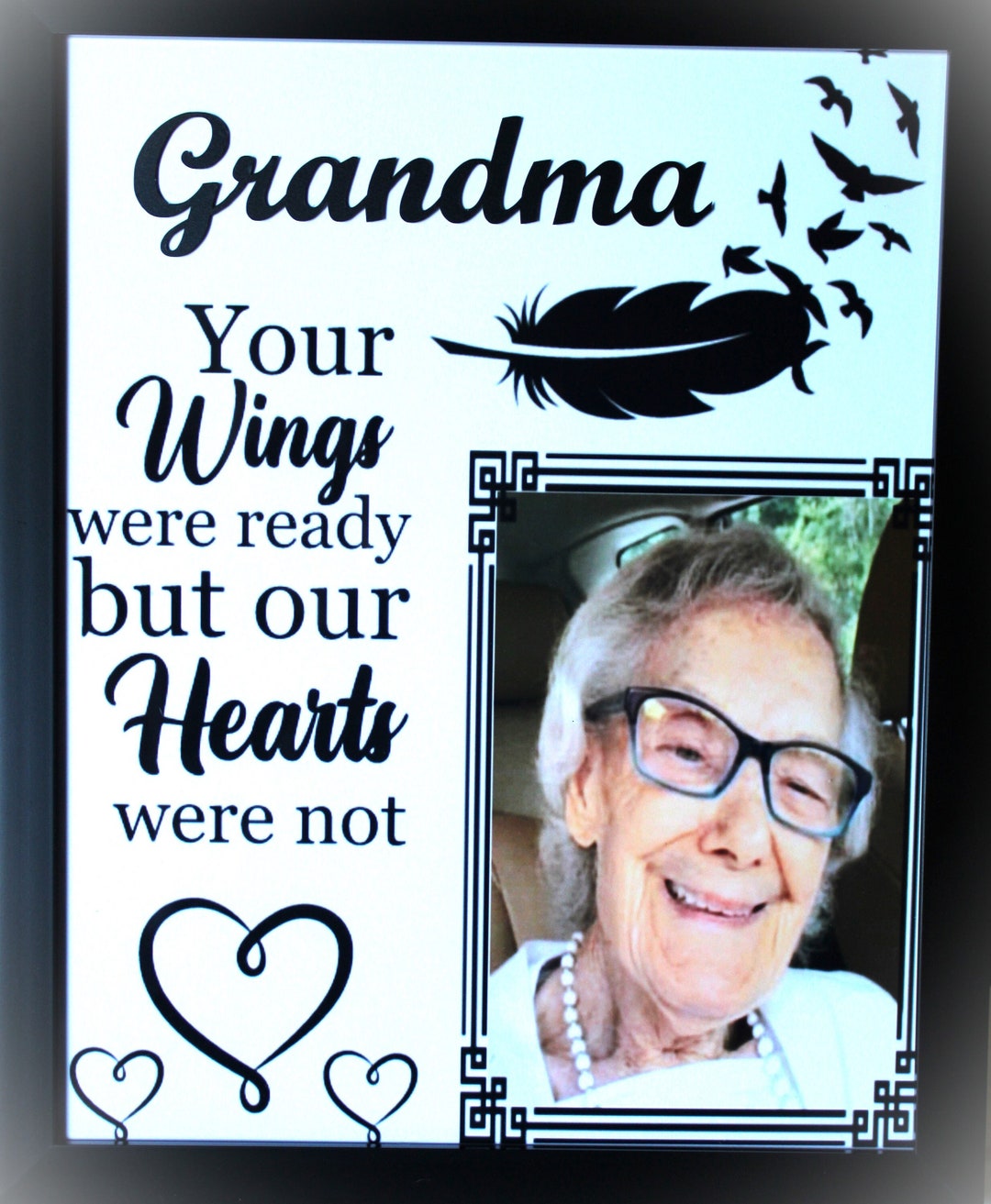 Personalized Memorial Picture Frame ~ Wings Ready Hearts Were Not ...