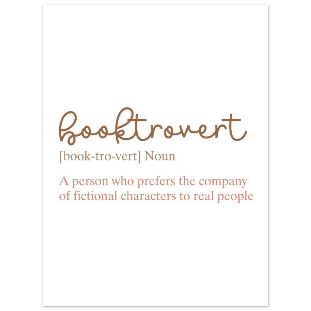 Booktrovert Premium Matte Paper Poster, Bookish, Book Lover - Etsy