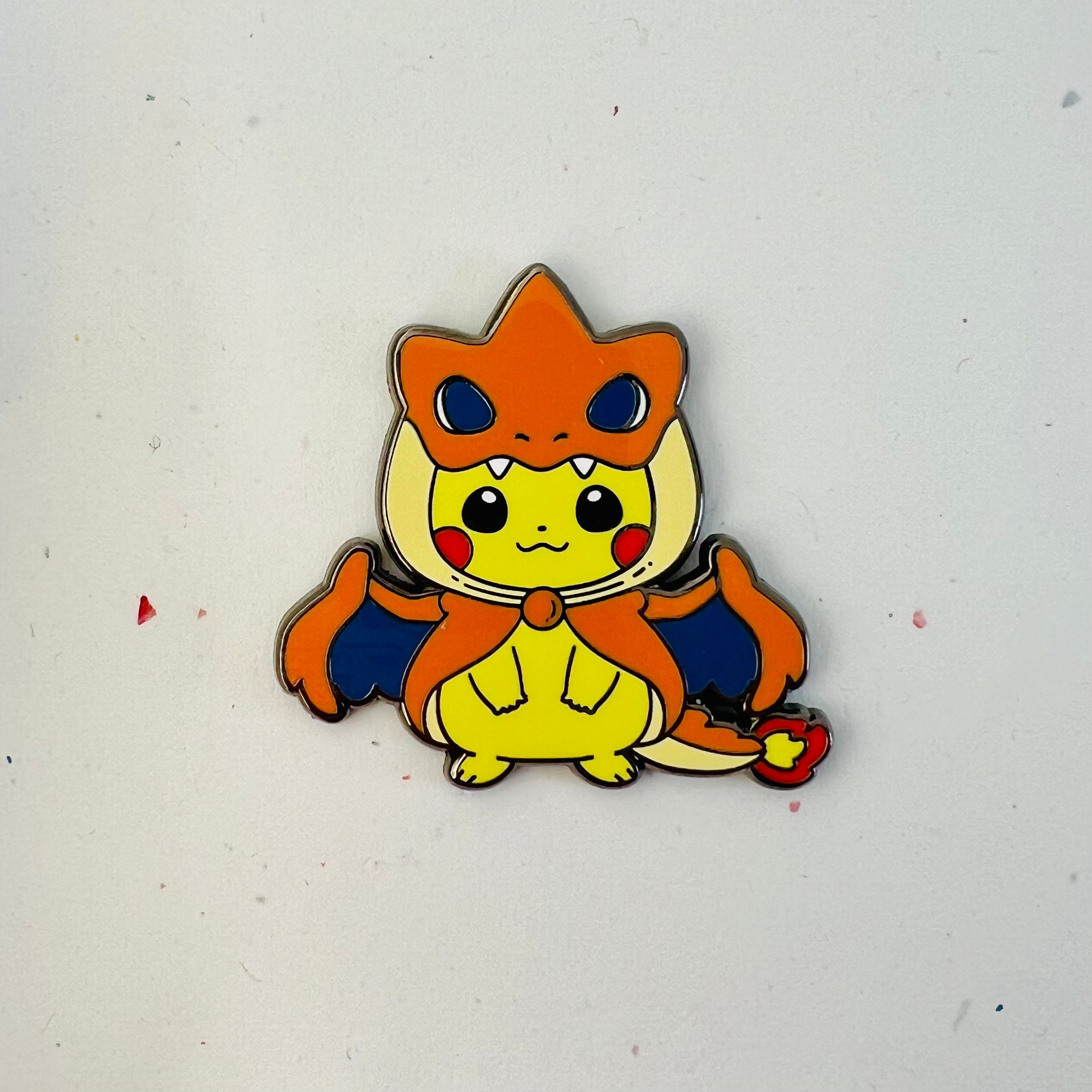 Pikachu Wearing Charizard Enamel Pin - Etsy