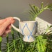 Handmade Ceramic Mug With Blue Cross Lines | Handmade Ceramic Mug With ...