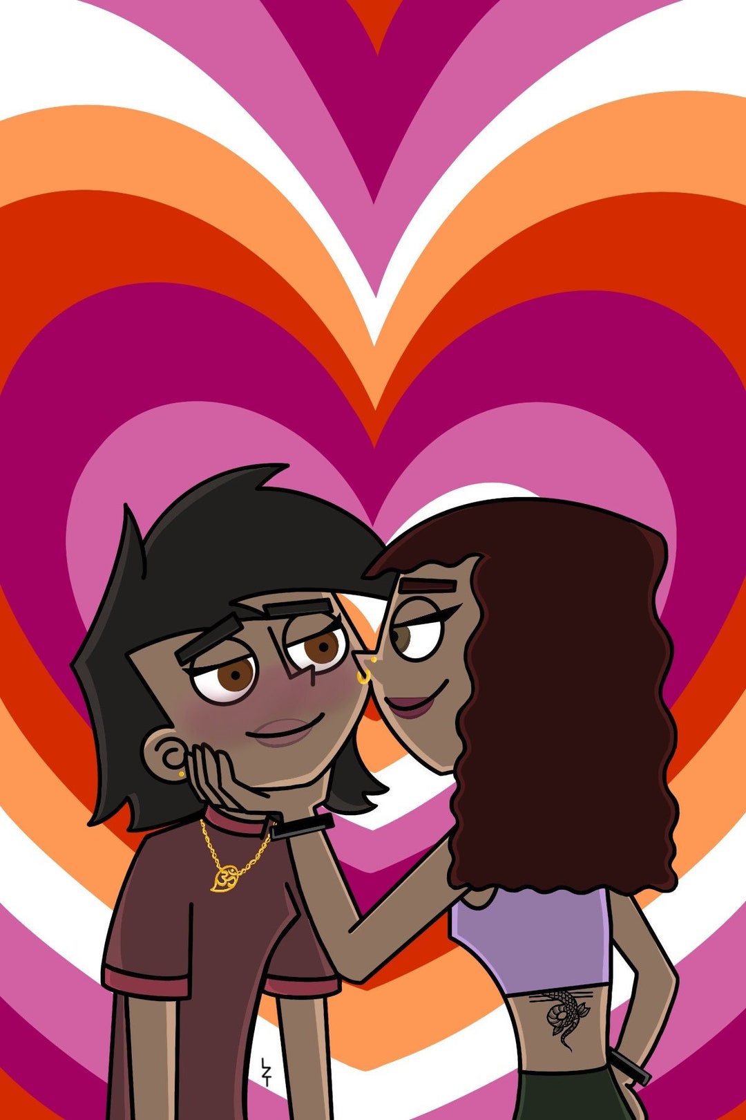 Danny Phantom And Sam Custom Print Etsy