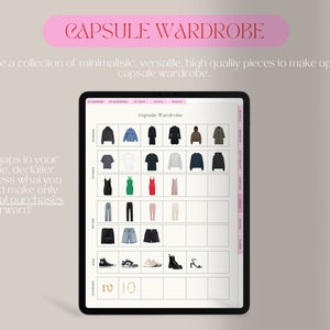 Digital Wardrobe Planner Capsule Wardrobe Digital Planner Aesthetic ...