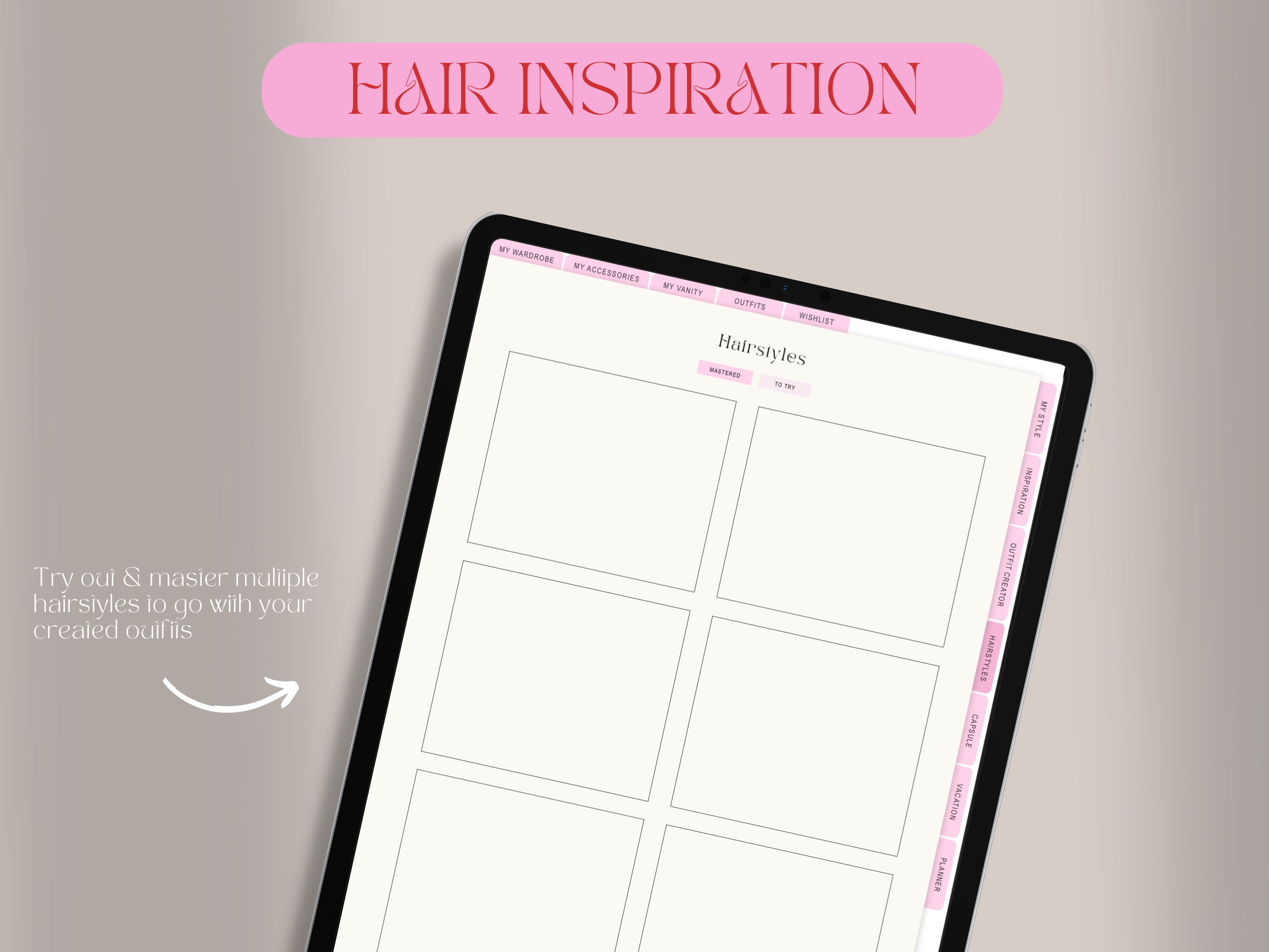 Digital Wardrobe Planner Capsule Wardrobe Digital Planner Aesthetic ...