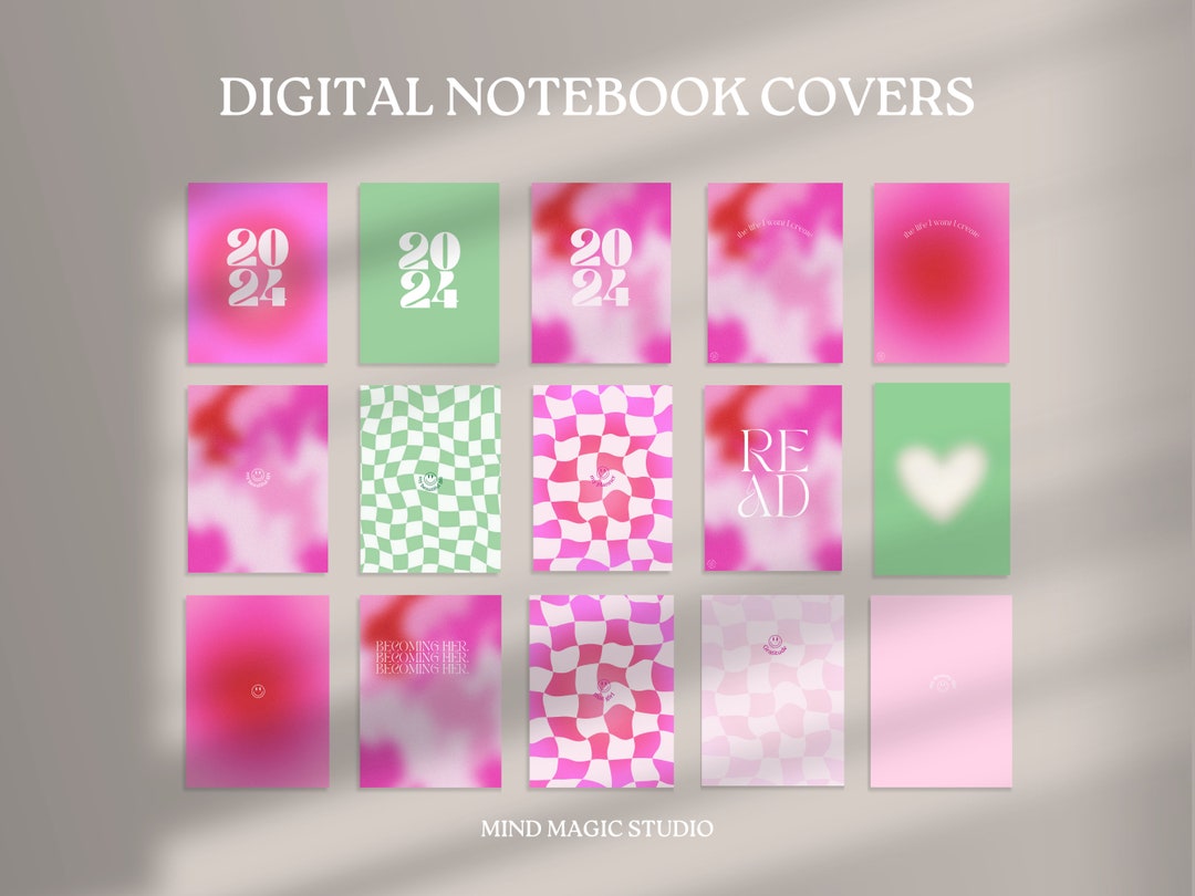 Pink Cute Covers for Goodnotes on iPad | Feminine Cute Covers for ...