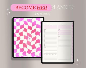 That Girl 2024 Digital Pink Planner - Etsy