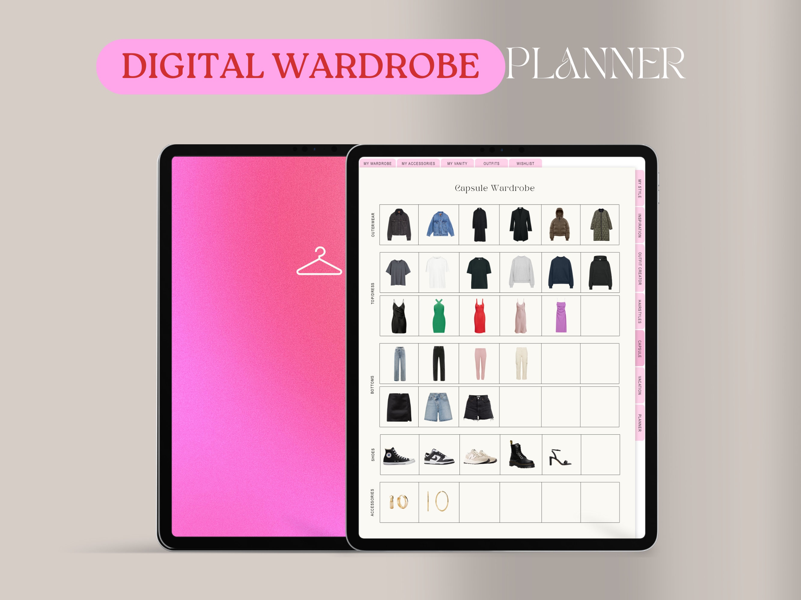 Digital Wardrobe Planner Capsule Wardrobe Digital Digital Planner ...