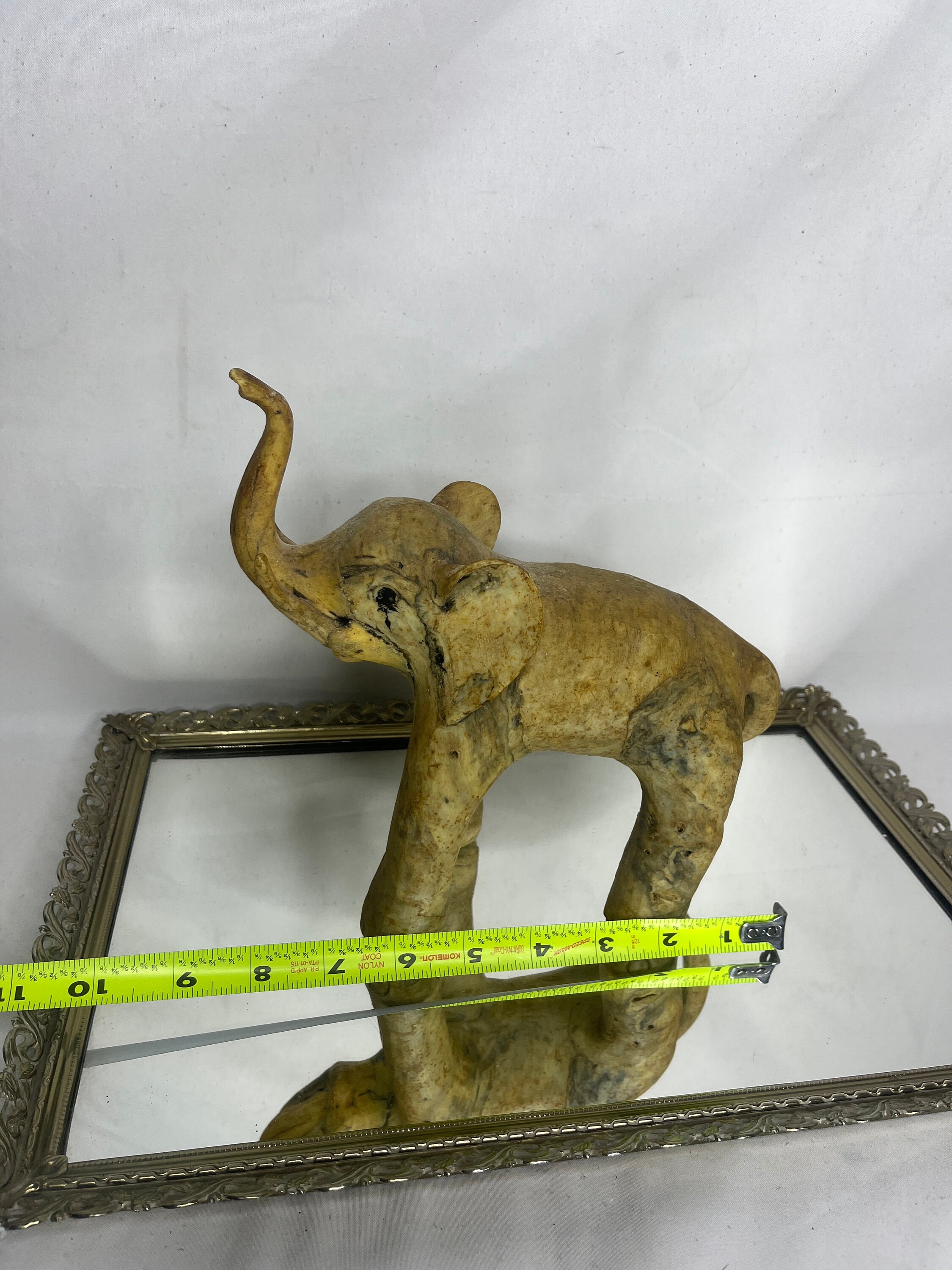 Philippines 1950s Mid-century Hand Molded Crushed Oyster Shell Elephant ...