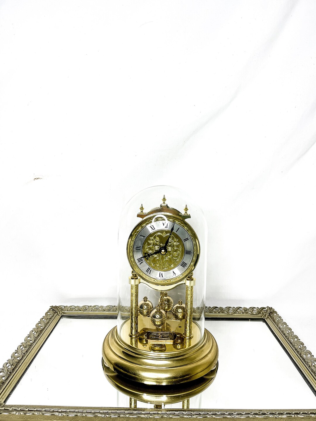 Hermle German Vintage Dome Torsion Pendulum Clock - Etsy UK