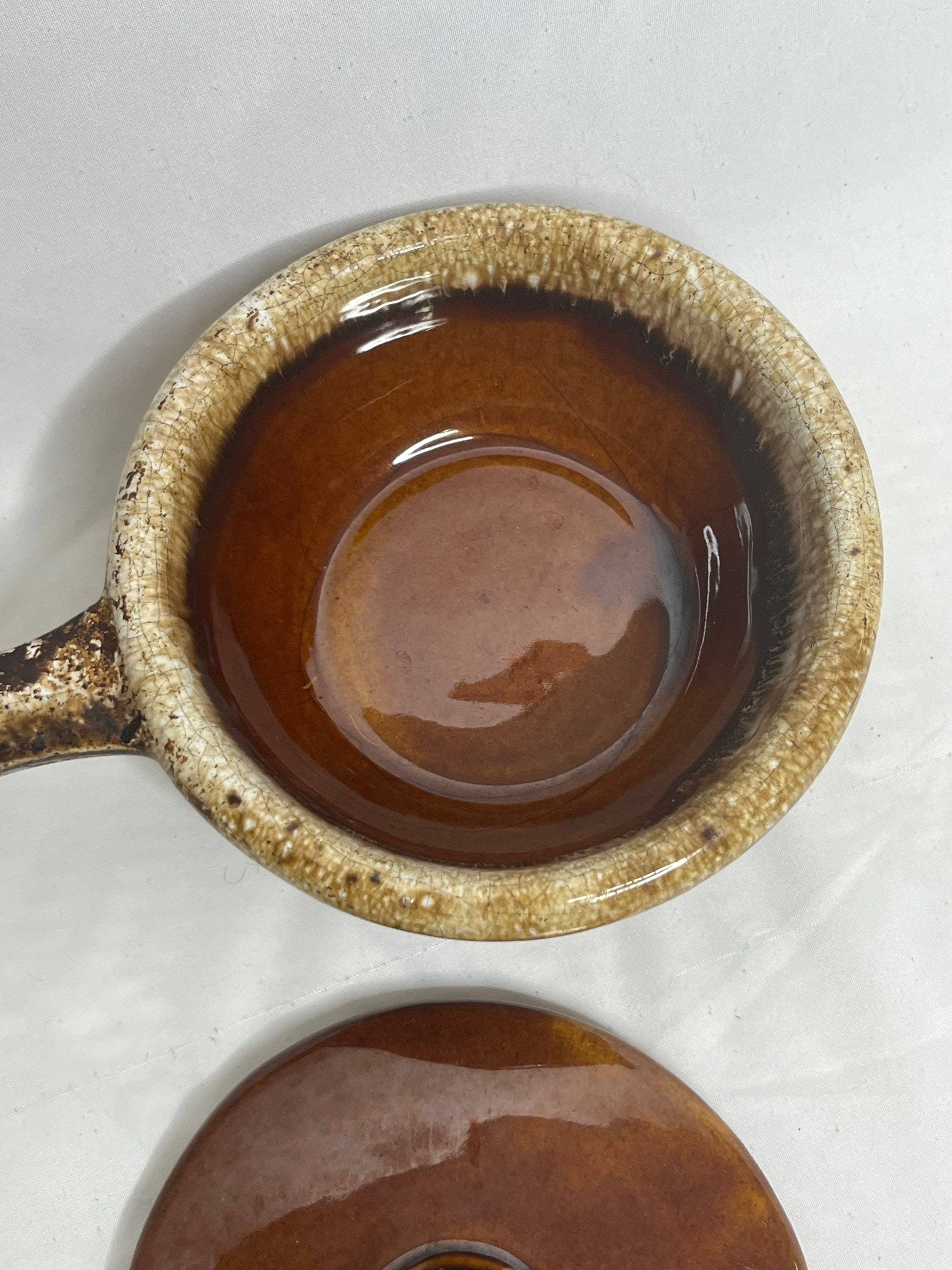 Hull Brown Drip Oven Proof Soup Bowl With Lid 8 - Etsy