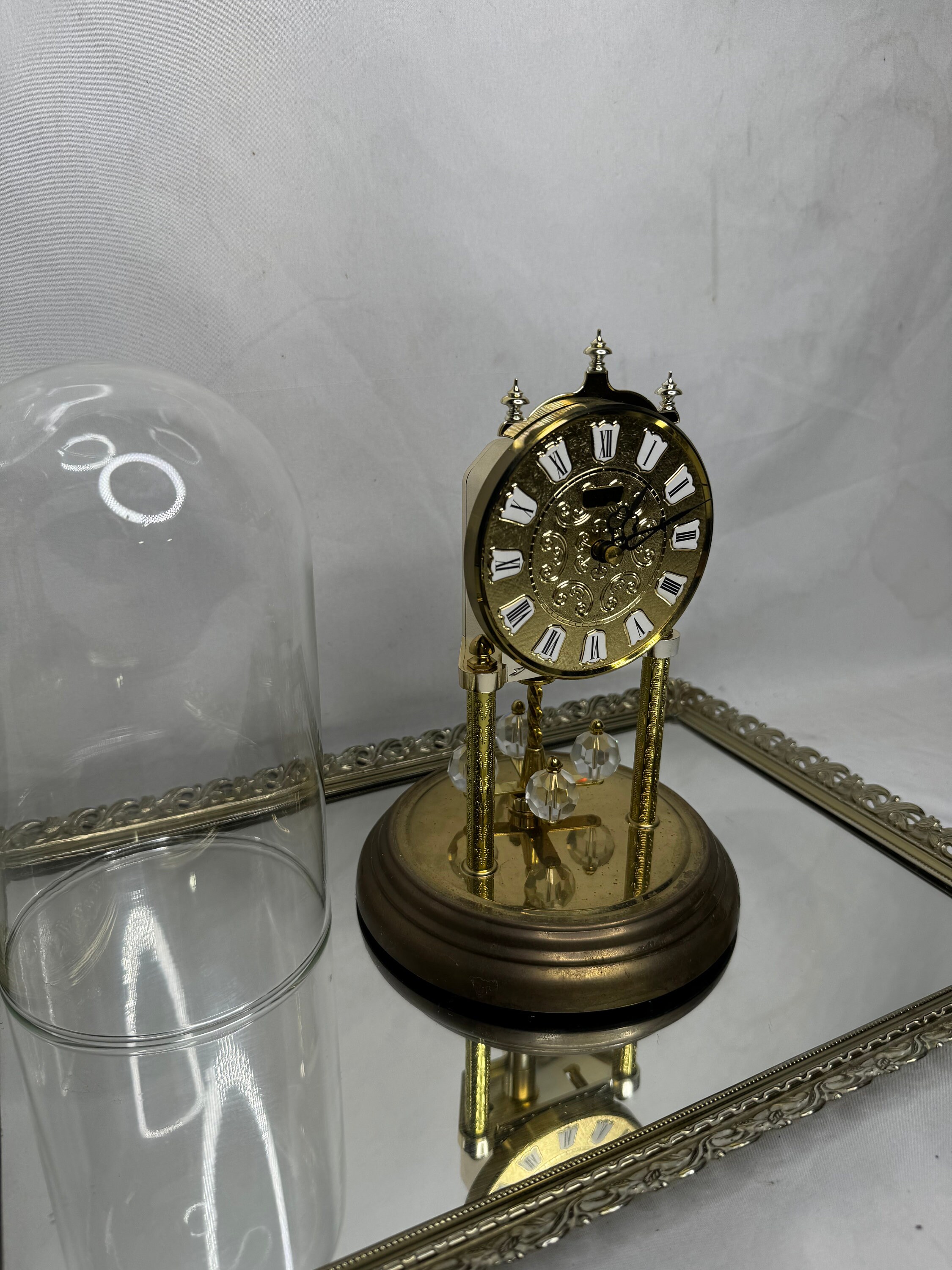HERMLE Anniversary Clock With Crystal Pendulum, West Germany Hermle ...