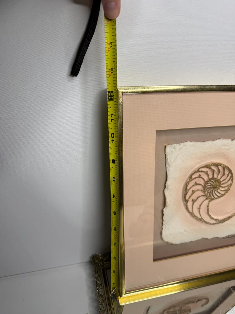 Vintage Gold Metal Framed Shell Paper Mache Art 3D Signed, Coastal Wall ...
