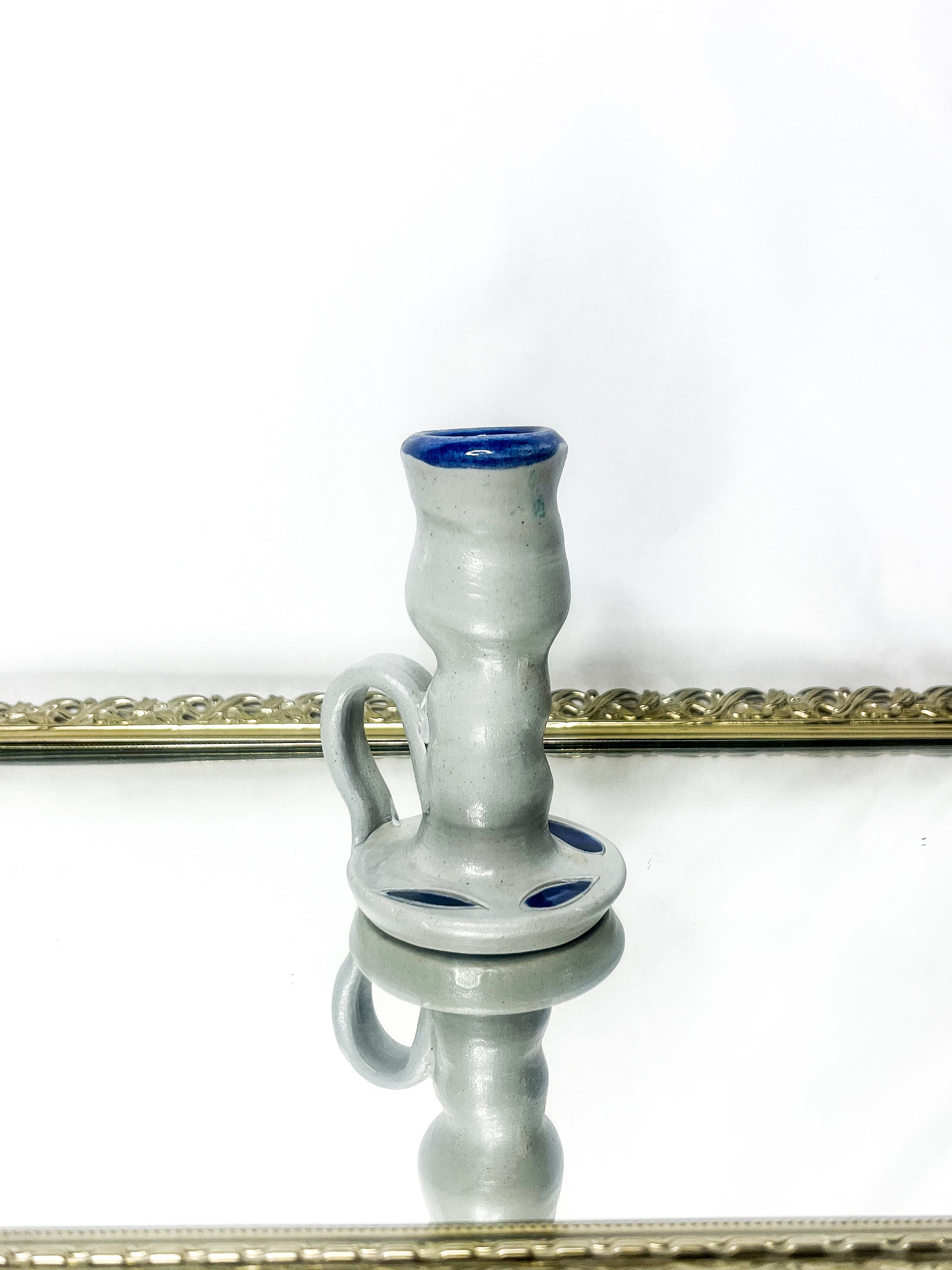 Candelabro de cerámica vintage Williamsburg esmaltado con sal, color ...