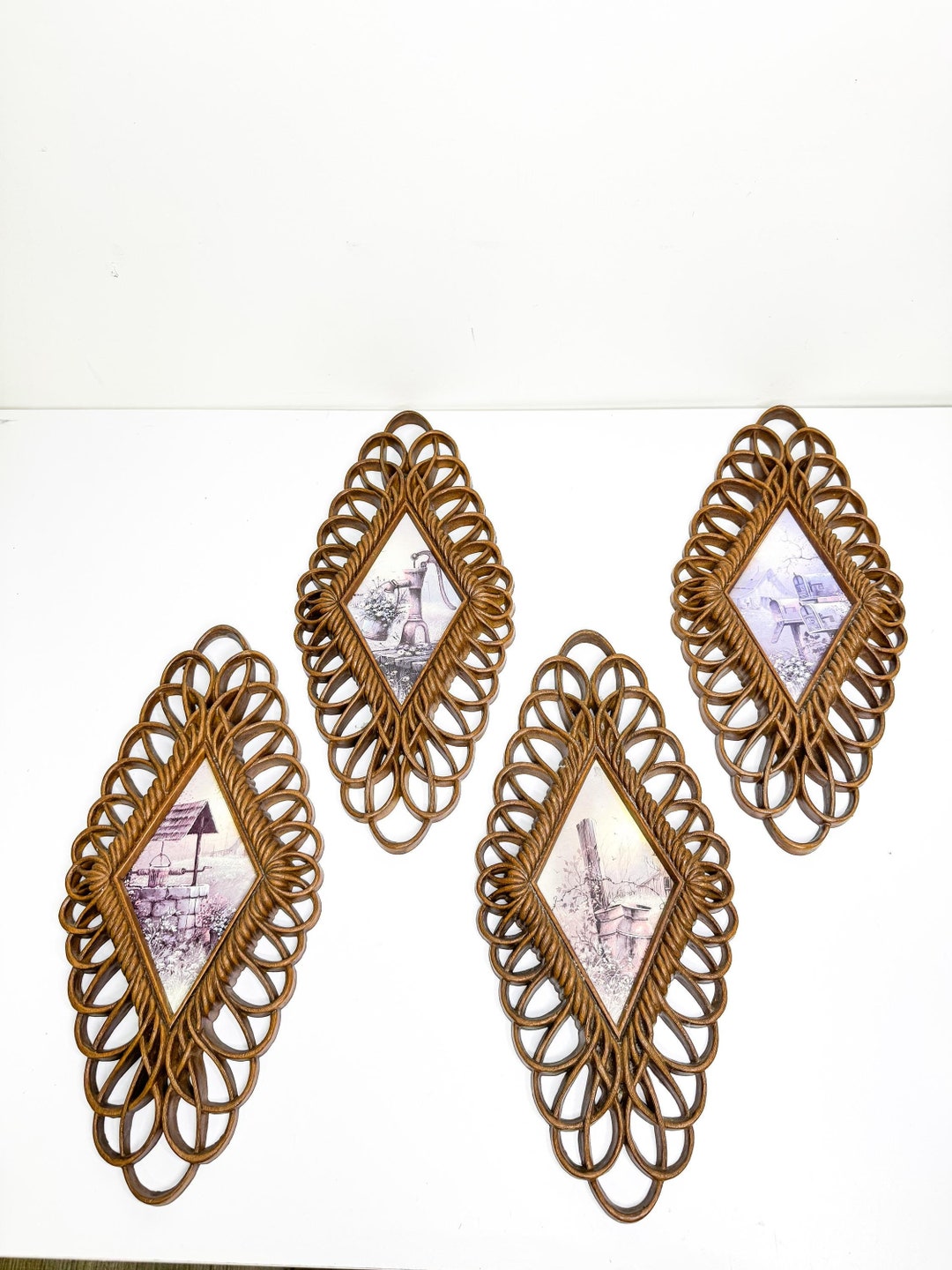 Country Farm Themed Wall Plaques Vintage Wall Art Mid Century Kitsch by ...