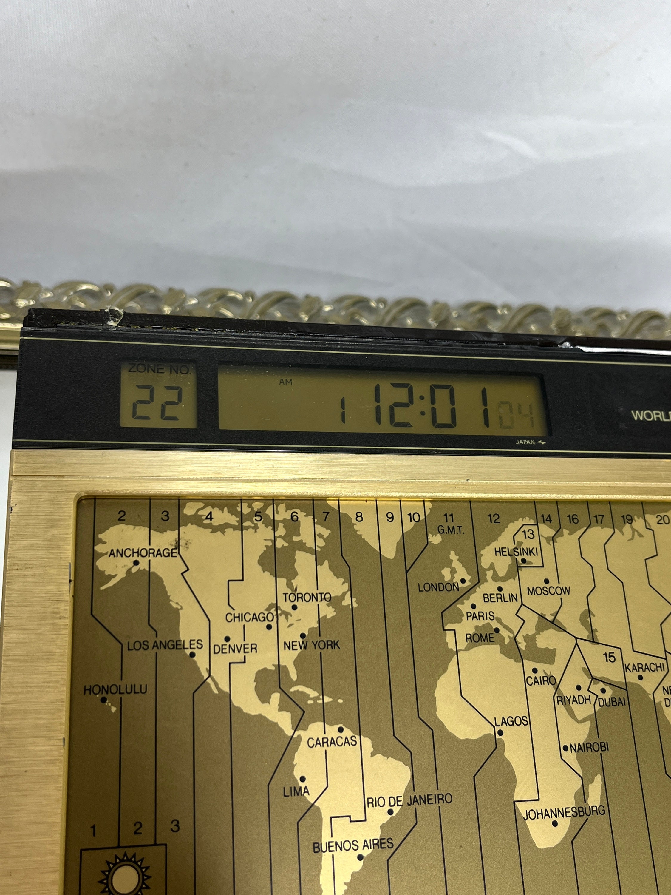 Vintage SEIKO World Time Touch Sensor Desk Clock Bronze Gold - Etsy