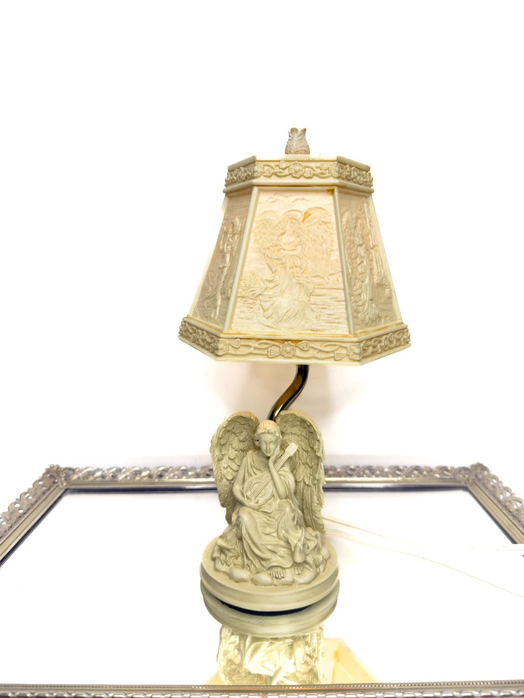 Vintage Small Cream Colored Resin Angel Night Light Lamps 1980s ...