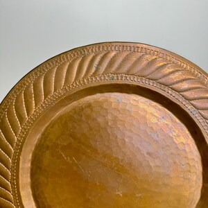Large Round Copper Serving Tray - Vintage Plant or Drink Tray ...