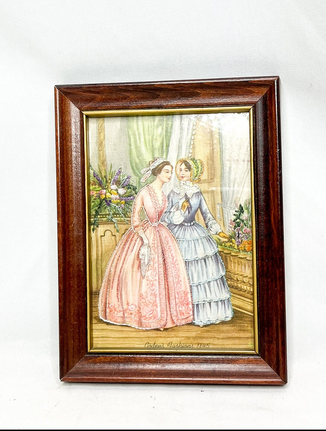 Mid 19th Century Godeys Silk Needle Point Fashion Progress Plates of ...