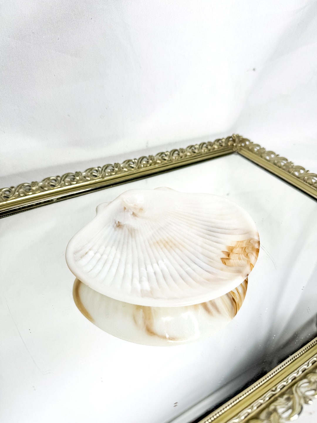 Vintage Marbled Plastic Clam Shell Soap Dish: Coastal Decor - Etsy
