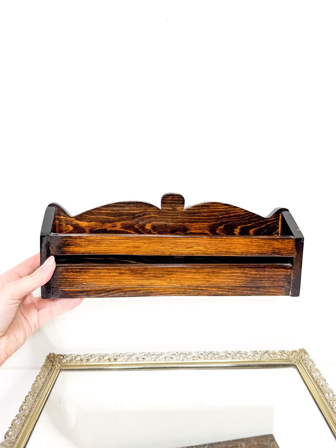 Vintage MCM Wooden Spice Rack - 1950s Mid-century Wall Mount - Etsy