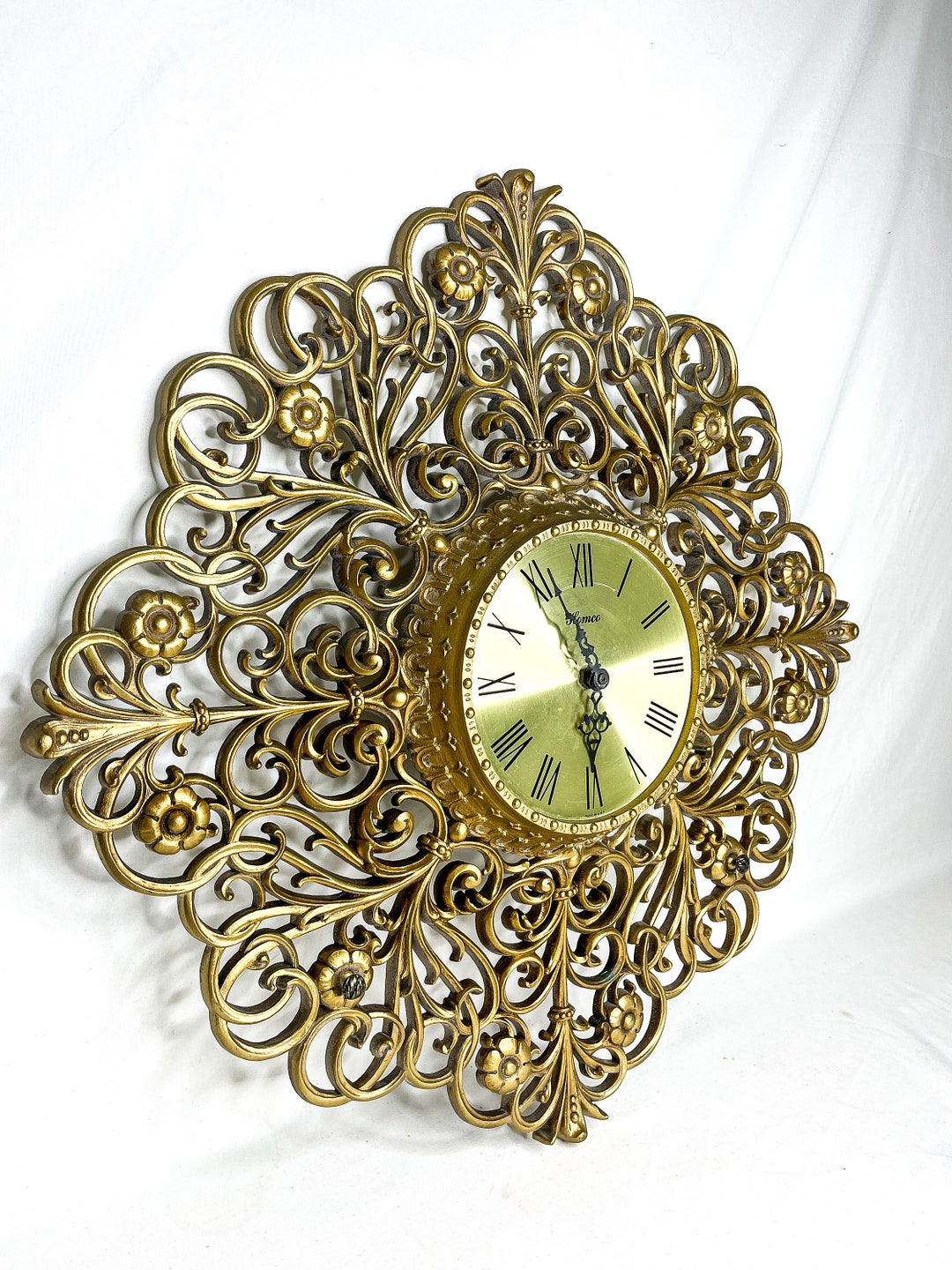 Vintage 1976 Homco Home Interiors Gold Resin or Plastic Large Ornate ...