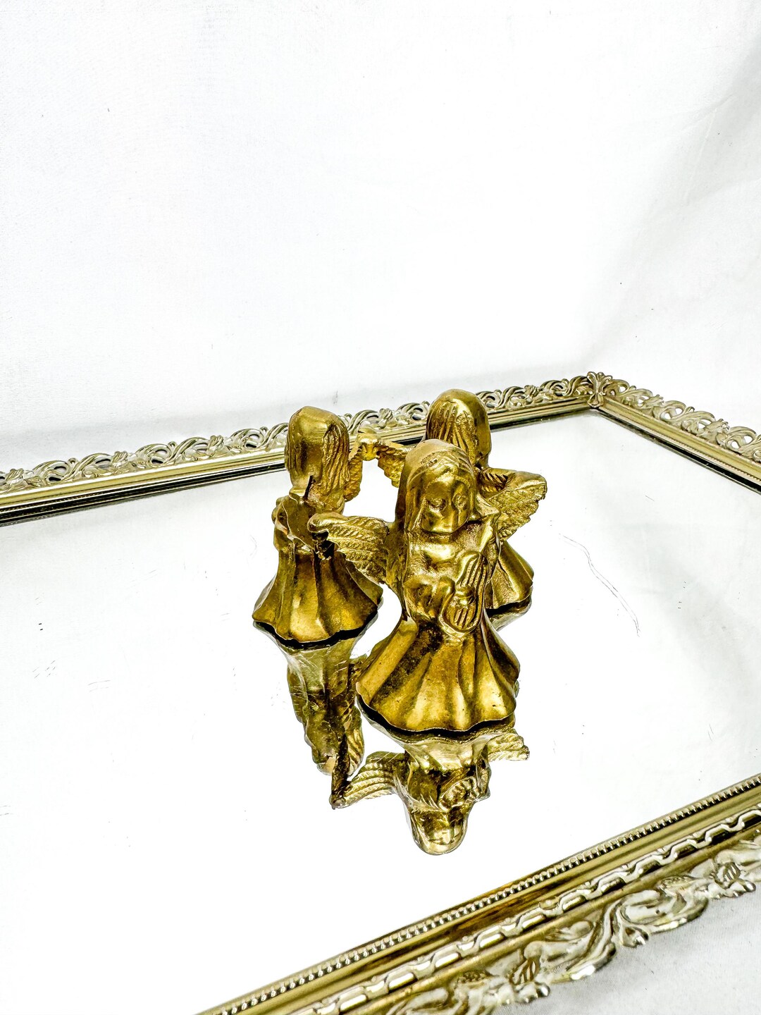 Vintage Solid Brass Angel Trio - Christmas Decor Display - Etsy