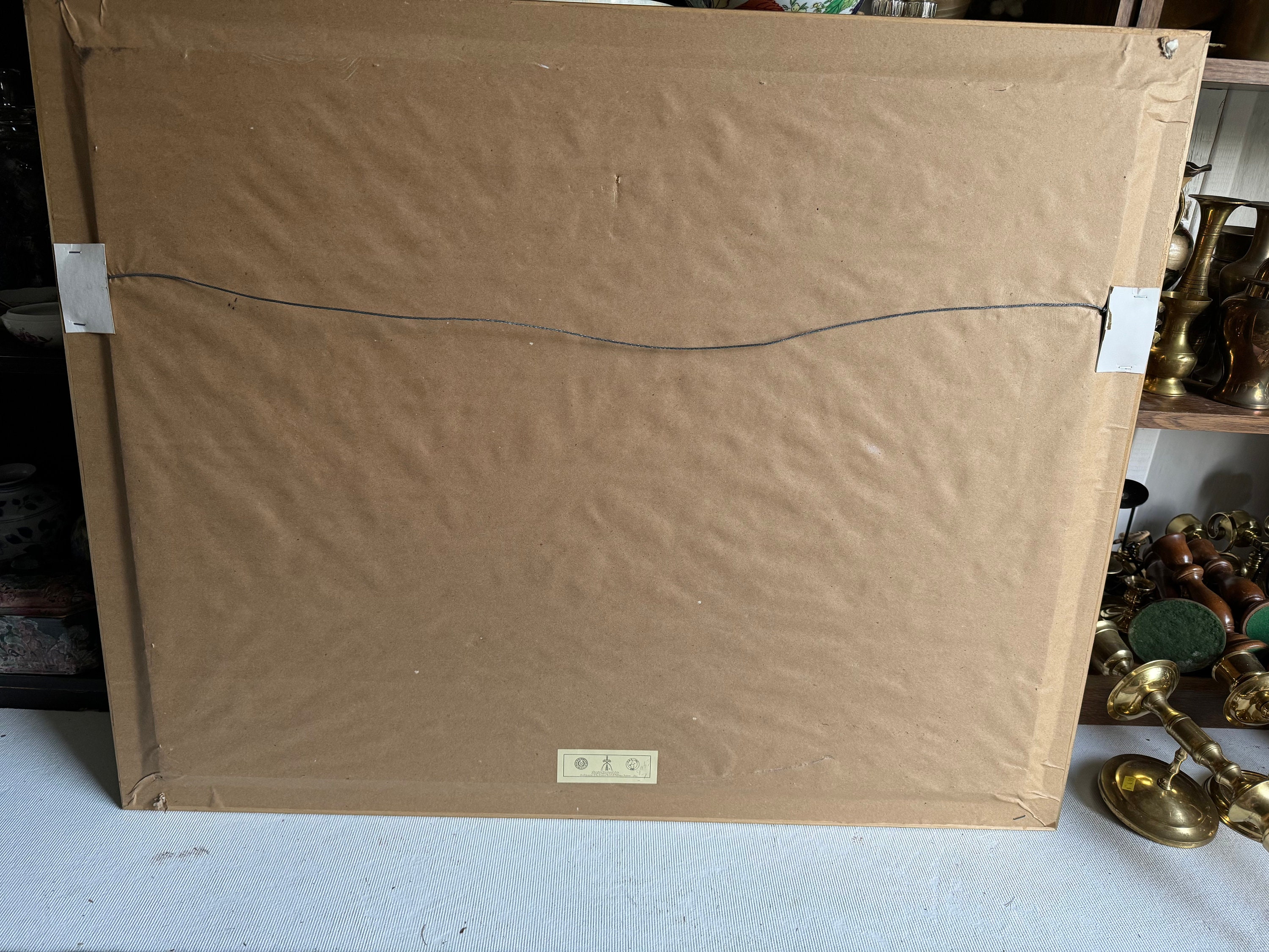 Rare Vintage B. Sumrall Hand Signed Gold Framed Print great Blue Blue ...