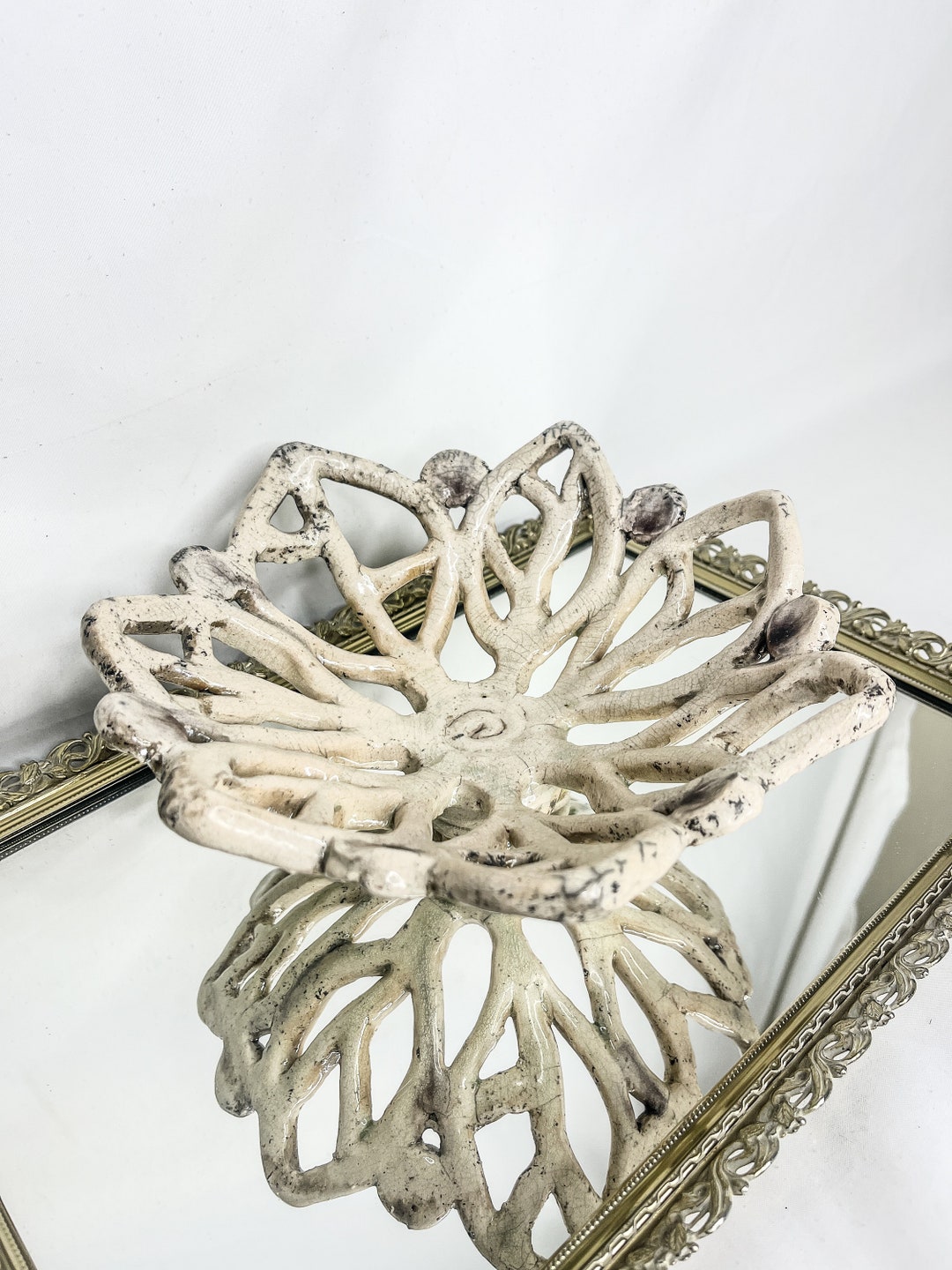 Unique Vintage Ceramic Leave Design Weaved Decorative Bowl Handmade ...