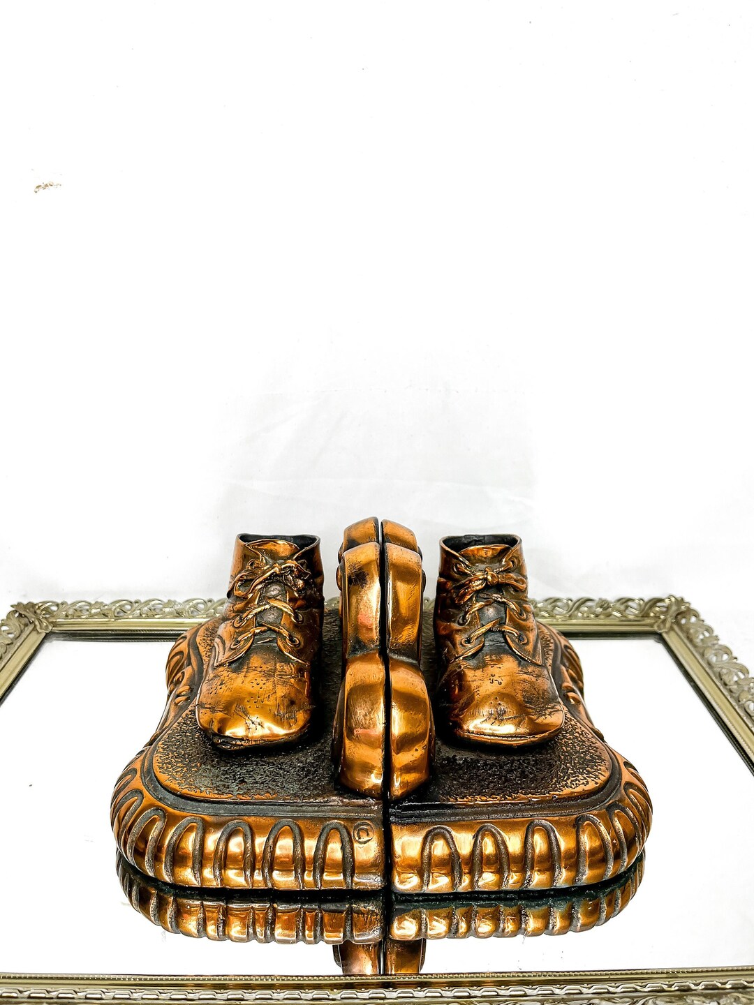 Vintage 1940s/50s Alice Ames Copper/bronze Baby Shoe Bookends - Etsy