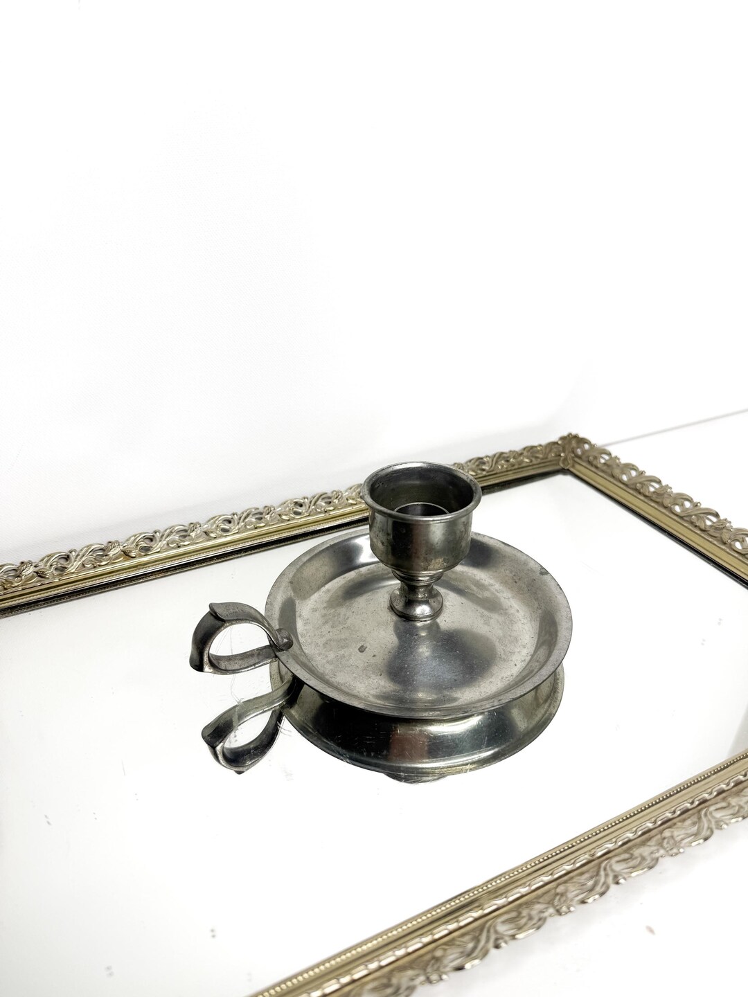 Vintage Chamber Candlestick. Candle Holder With Finger Loop ...