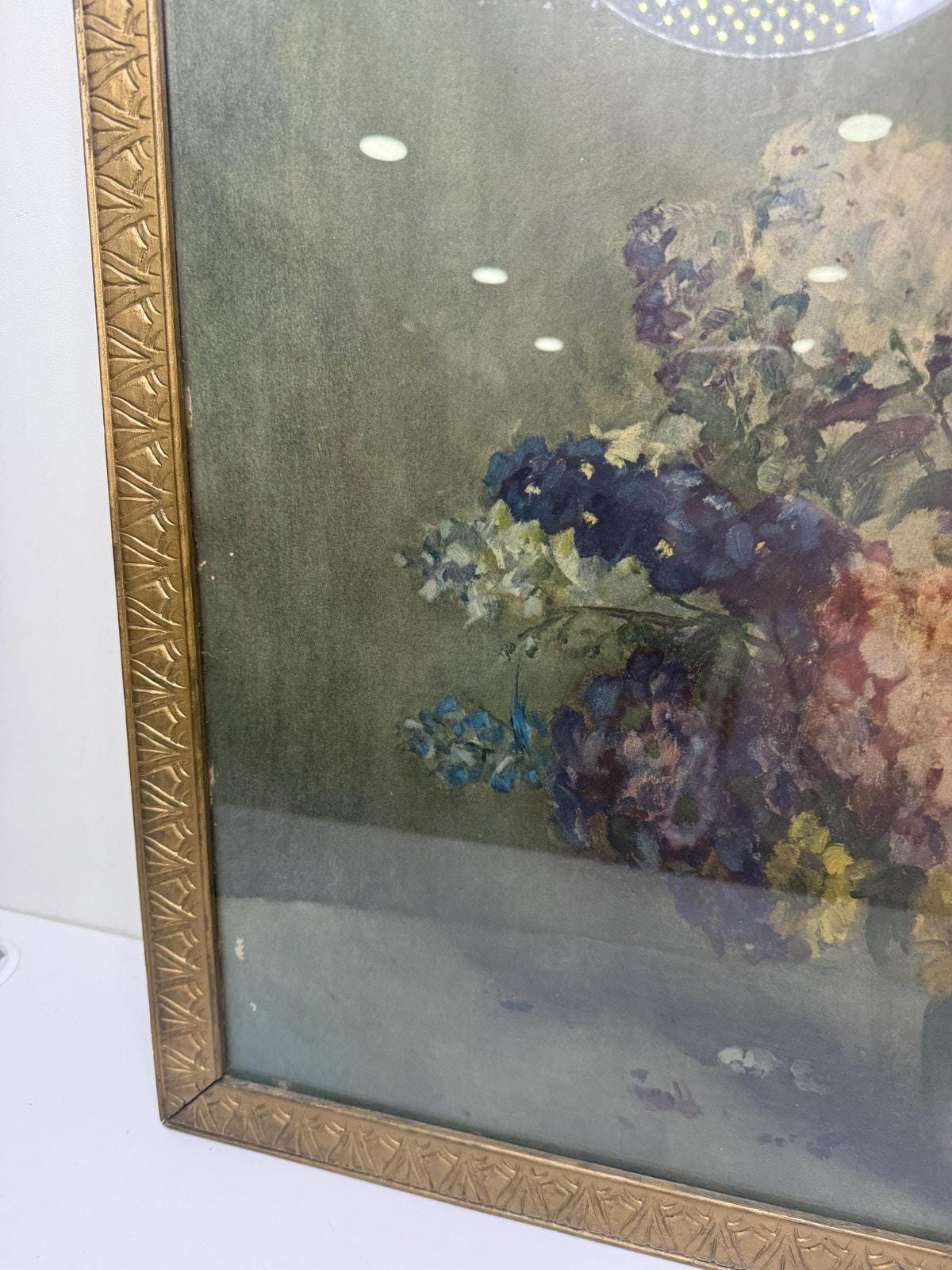 Beautiful Large Antique Gold Gilt Frame Floral Still Life - Etsy